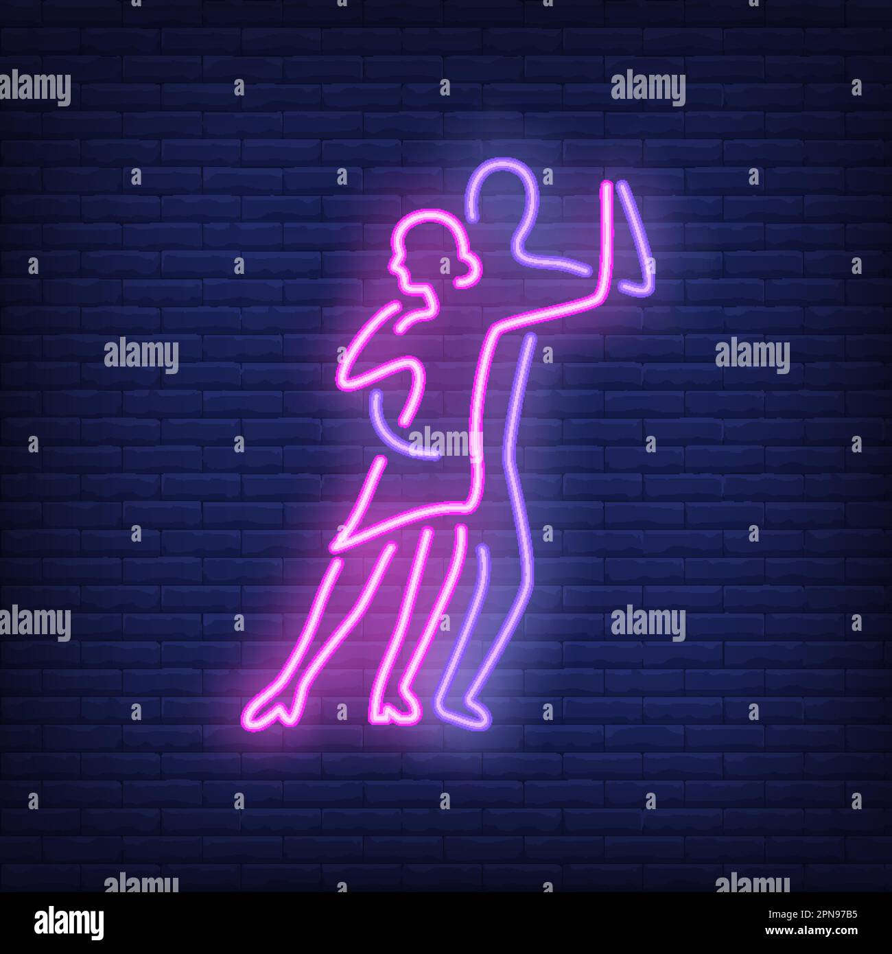 Two dancers neon sign Stock Vector Image & Art - Alamy