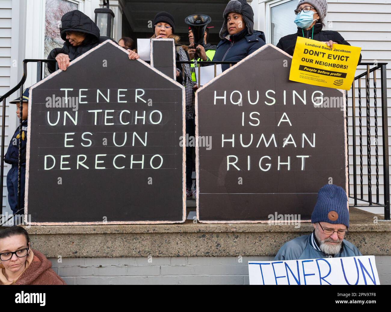March 29, 2023. Lynn, MA. Lynn tenants rally to fight a huge rent ...
