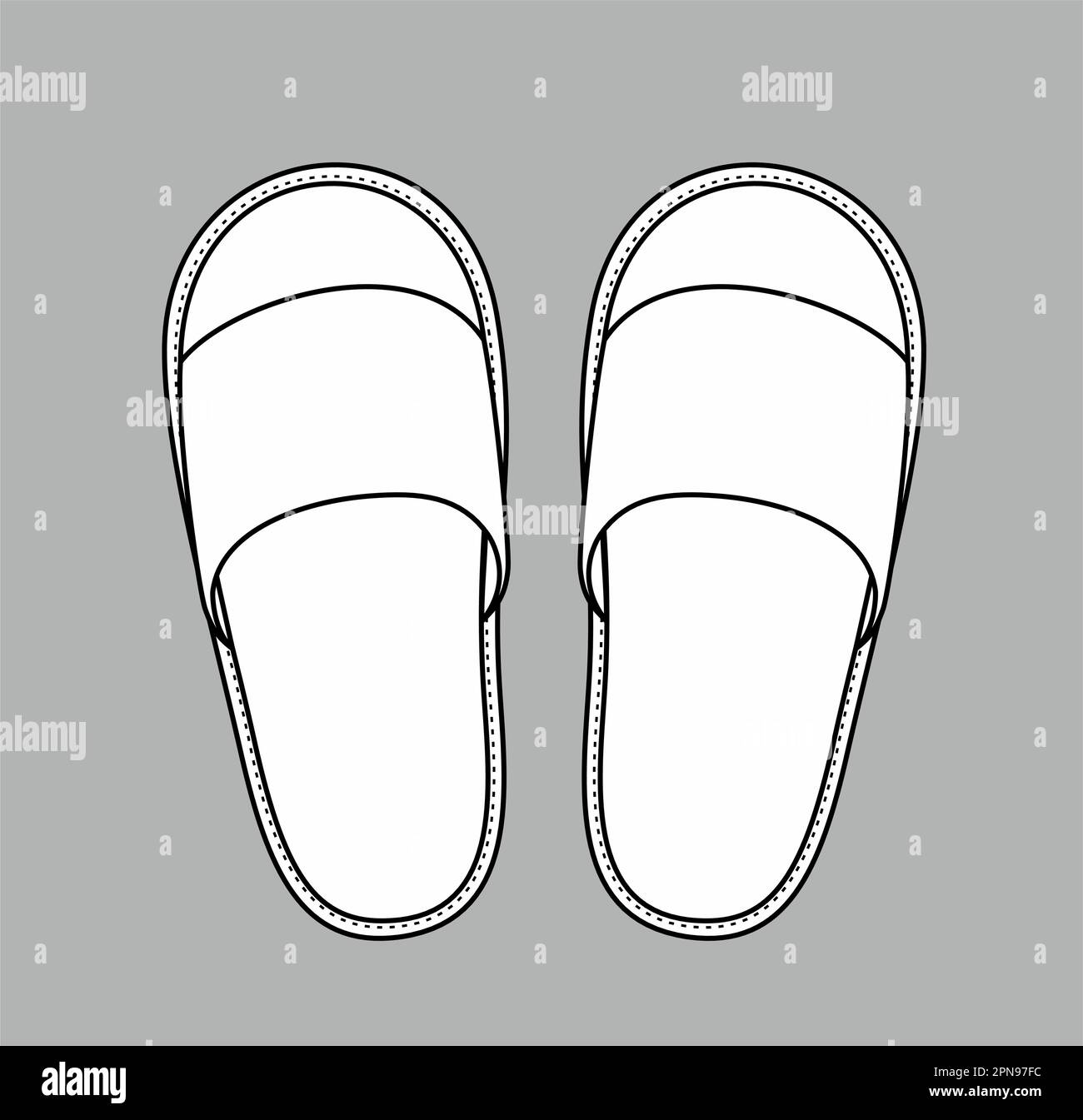 Slippers on soft bath Stock Vector Images - Alamy