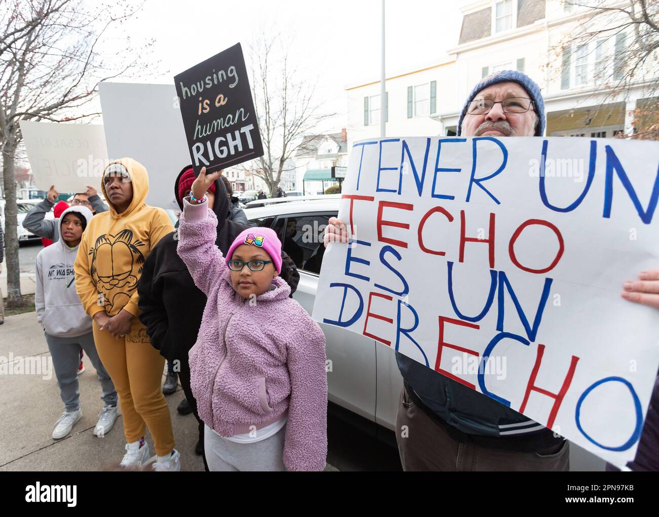 March 29, 2023. Lynn, MA. Lynn tenants rally to fight a huge rent ...