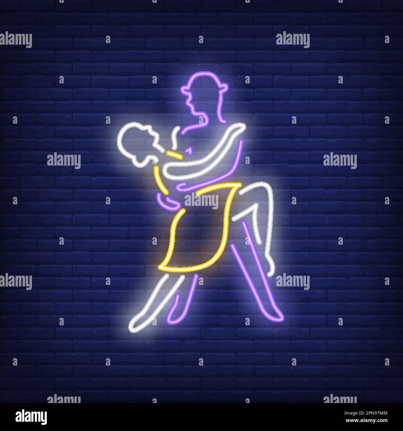 Elegant couple dancing neon sign Stock Vector Image & Art - Alamy