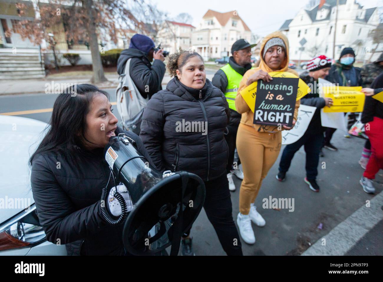 March 29, 2023. Lynn, MA. Lynn tenants rally to fight a huge rent ...