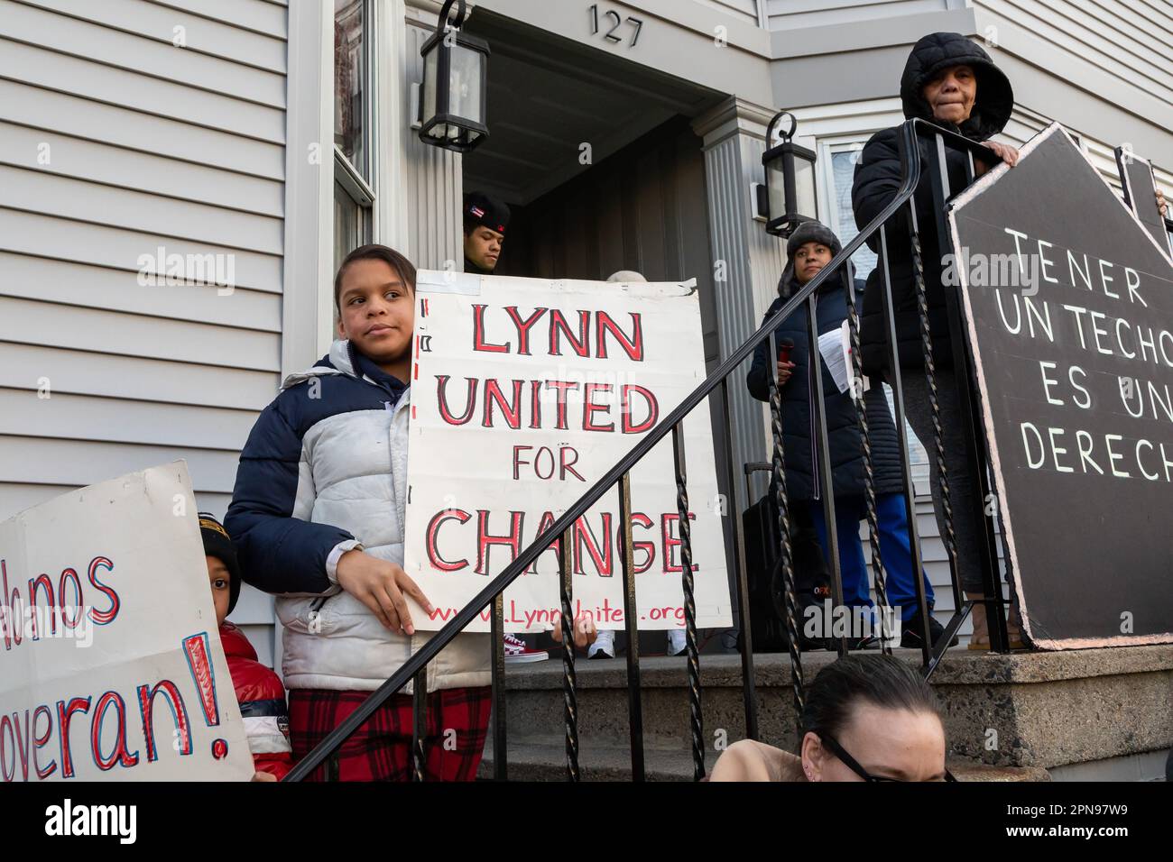 March 29, 2023. Lynn, MA. Lynn tenants rally to fight a huge rent ...