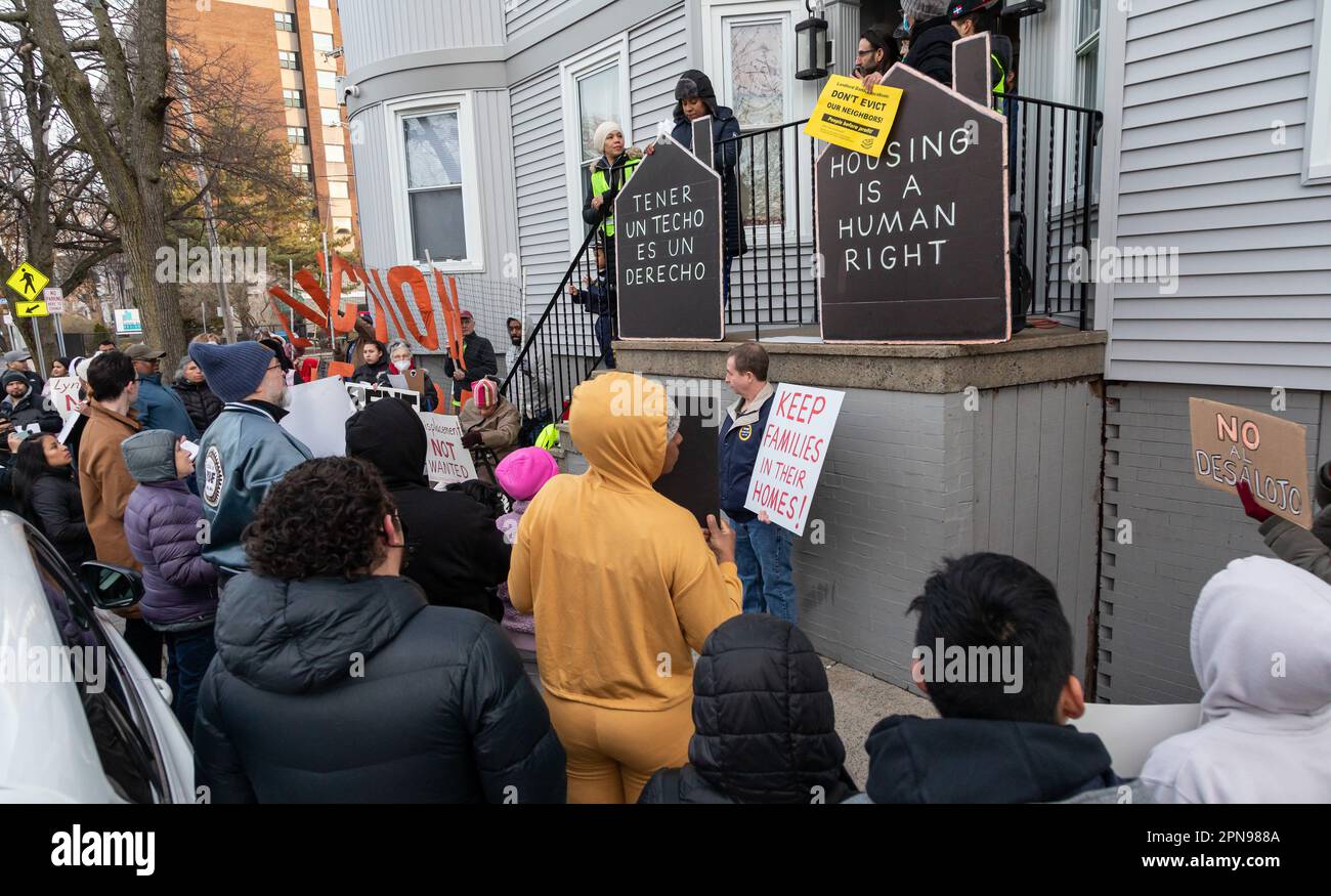 March 29, 2023. Lynn, MA. Lynn tenants rally to fight a huge rent ...
