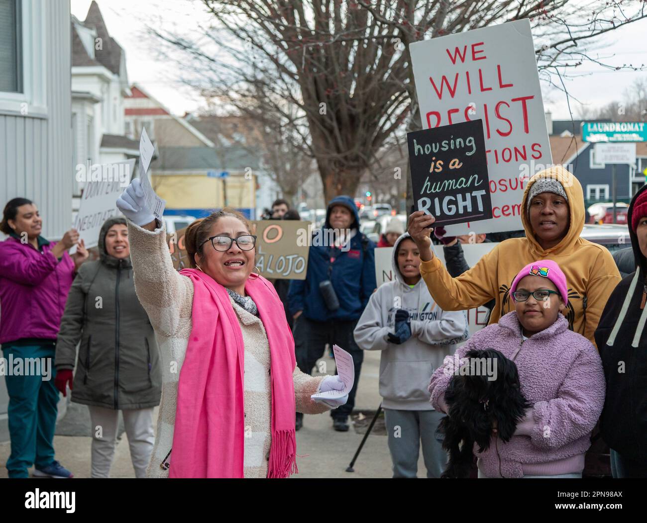 March 29, 2023. Lynn, MA. Lynn tenants rally to fight a huge rent ...