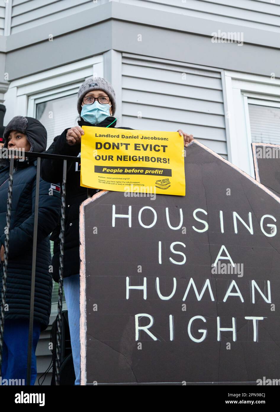March 29, 2023. Lynn, MA. Lynn tenants rally to fight a huge rent ...
