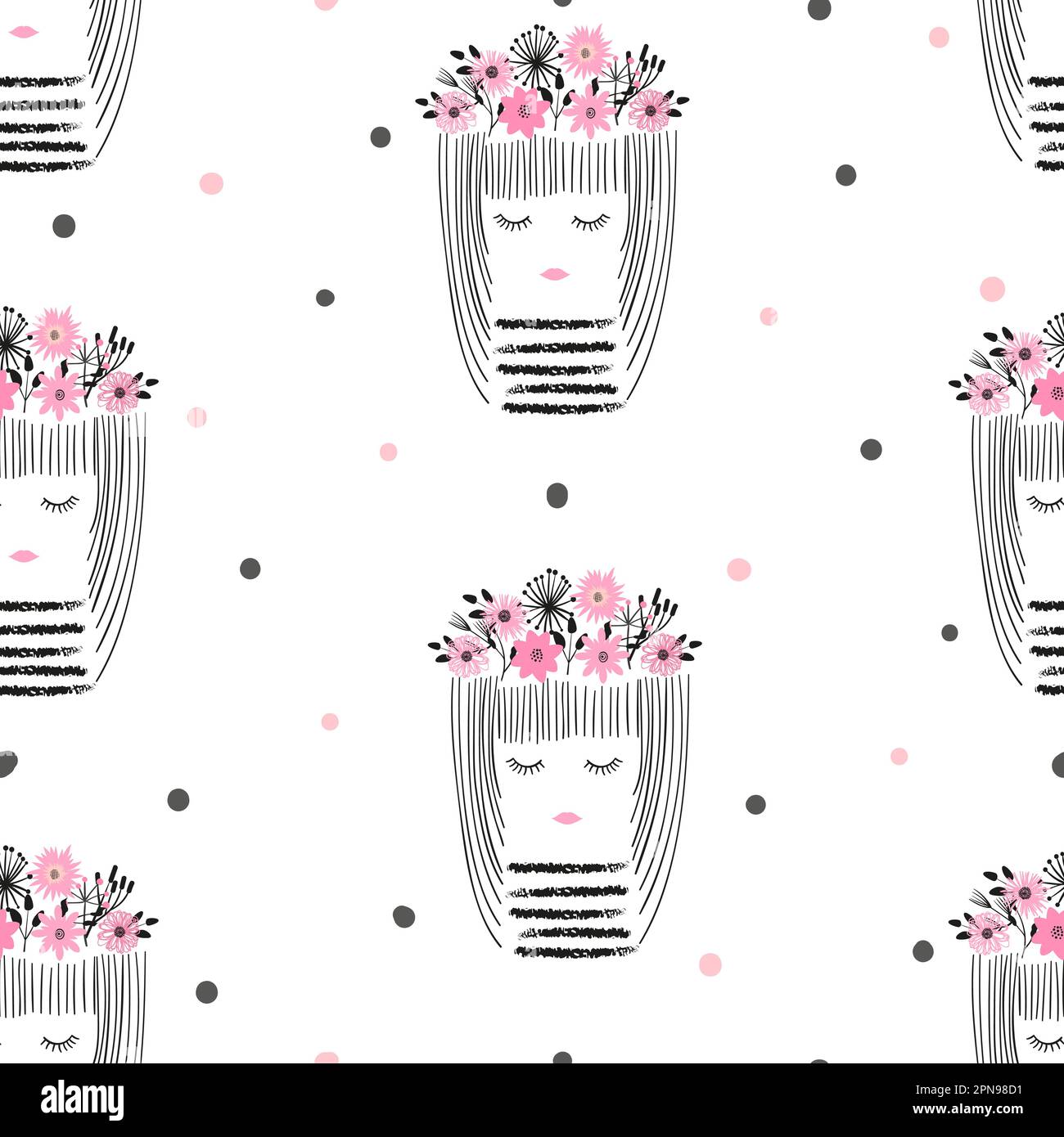 Girls pattern hi-res stock photography and images - Alamy