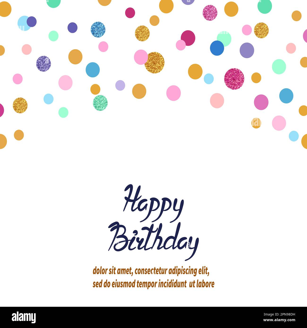 Colorful vector confetti background. Birthday greeting card design ...