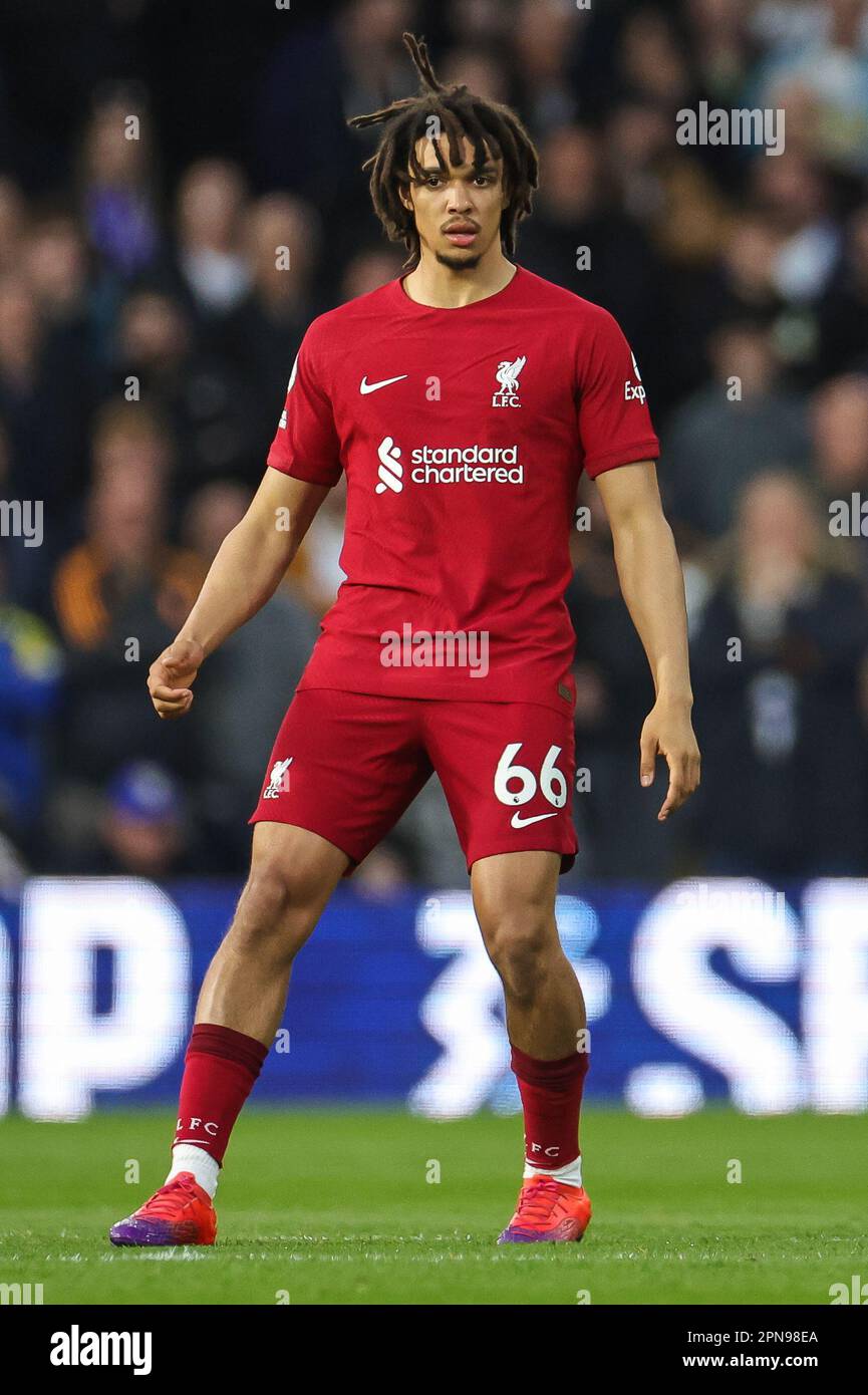 Trent Alexander-Arnold #66 of Liverpool during the Premier League match ...