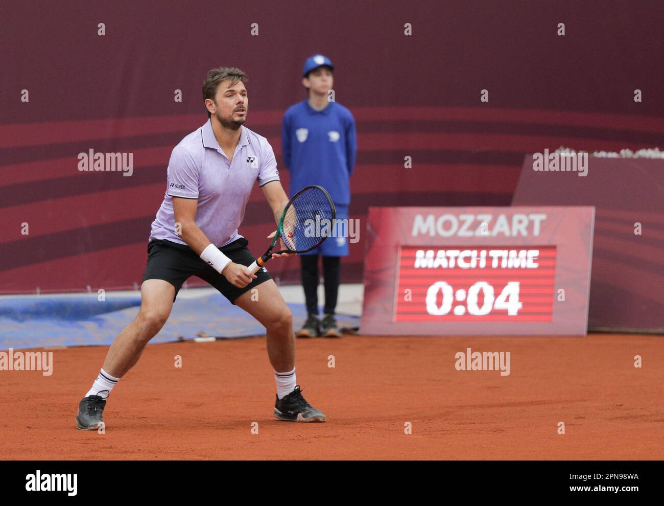 Banja Luka, Bosnia And Herzegovina. 17th Apr, 2023. Stanislas Wawrinka of Switzerland in action ...