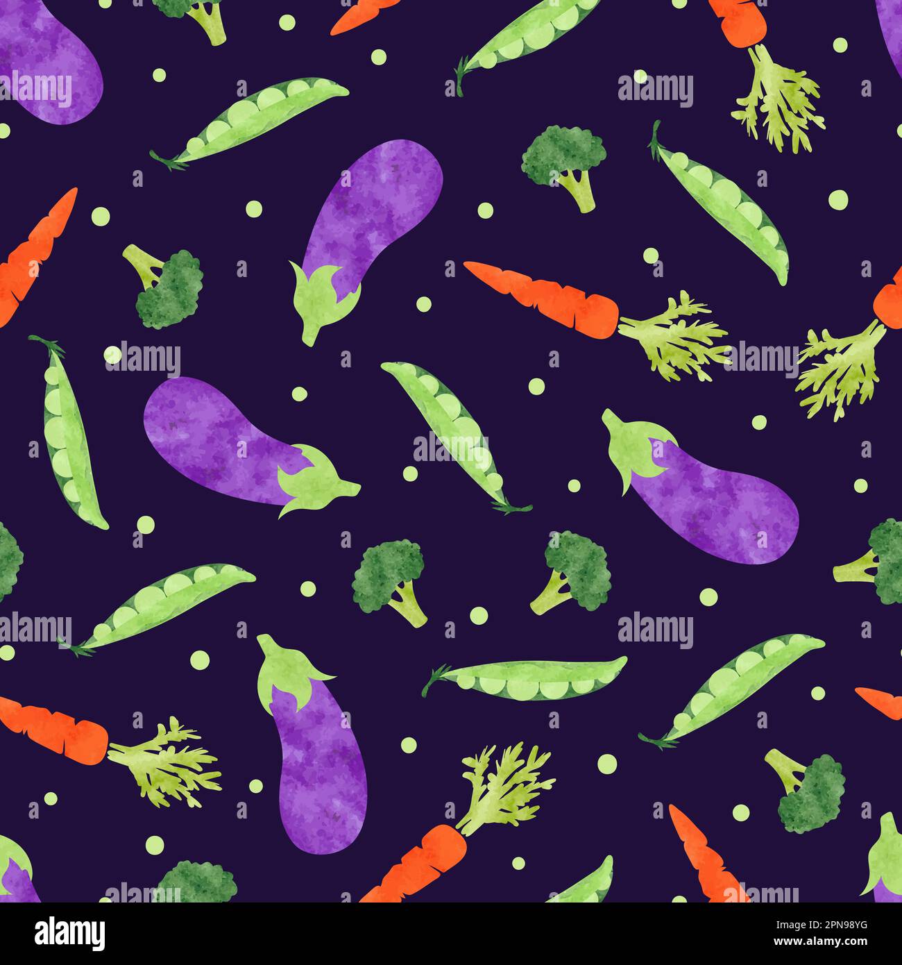 Seamless vegetable pattern. Vegetarian food background. Vector illustration Stock Vector Image ...