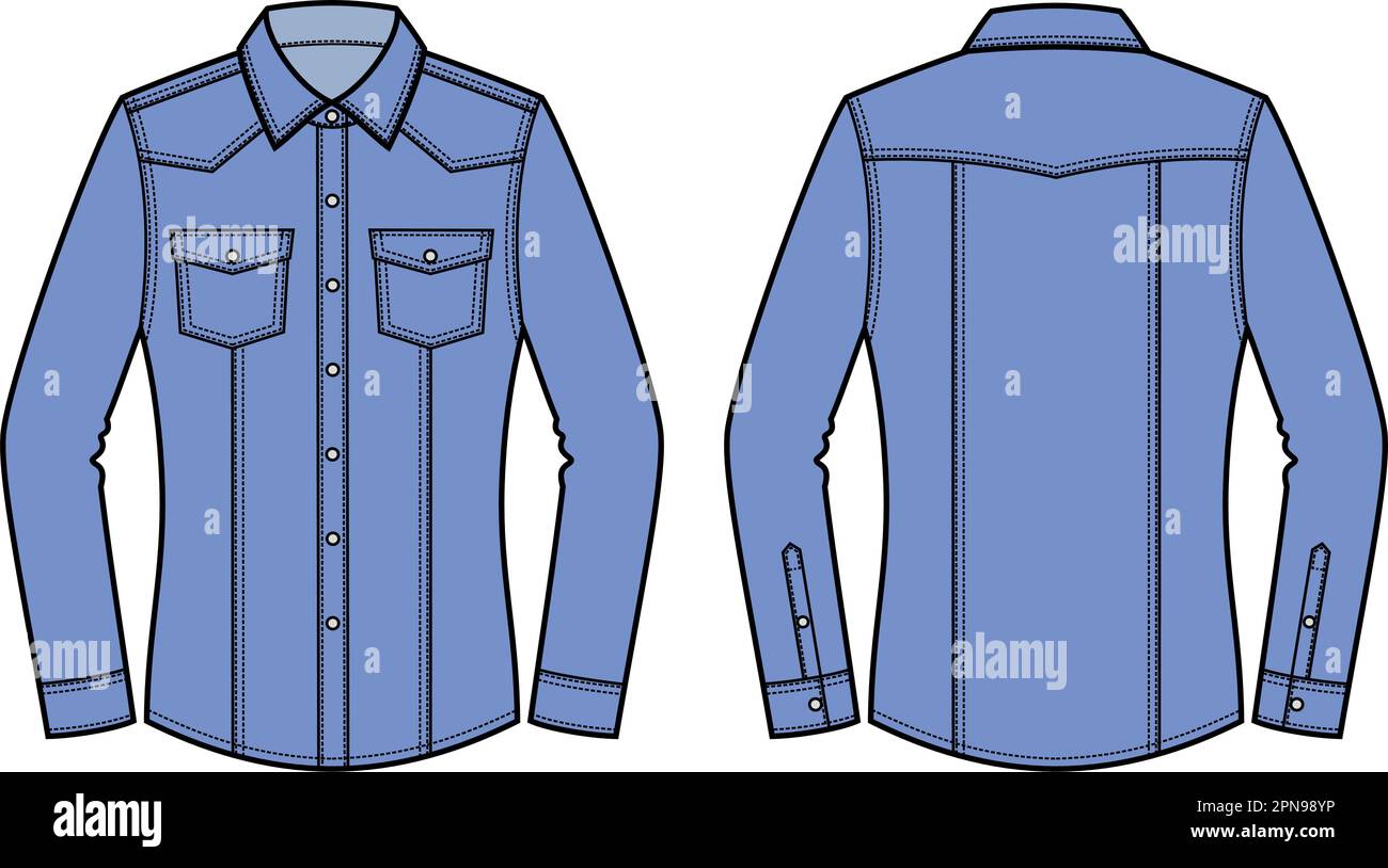 Denim jacket mockup Stock Vector Images - Alamy
