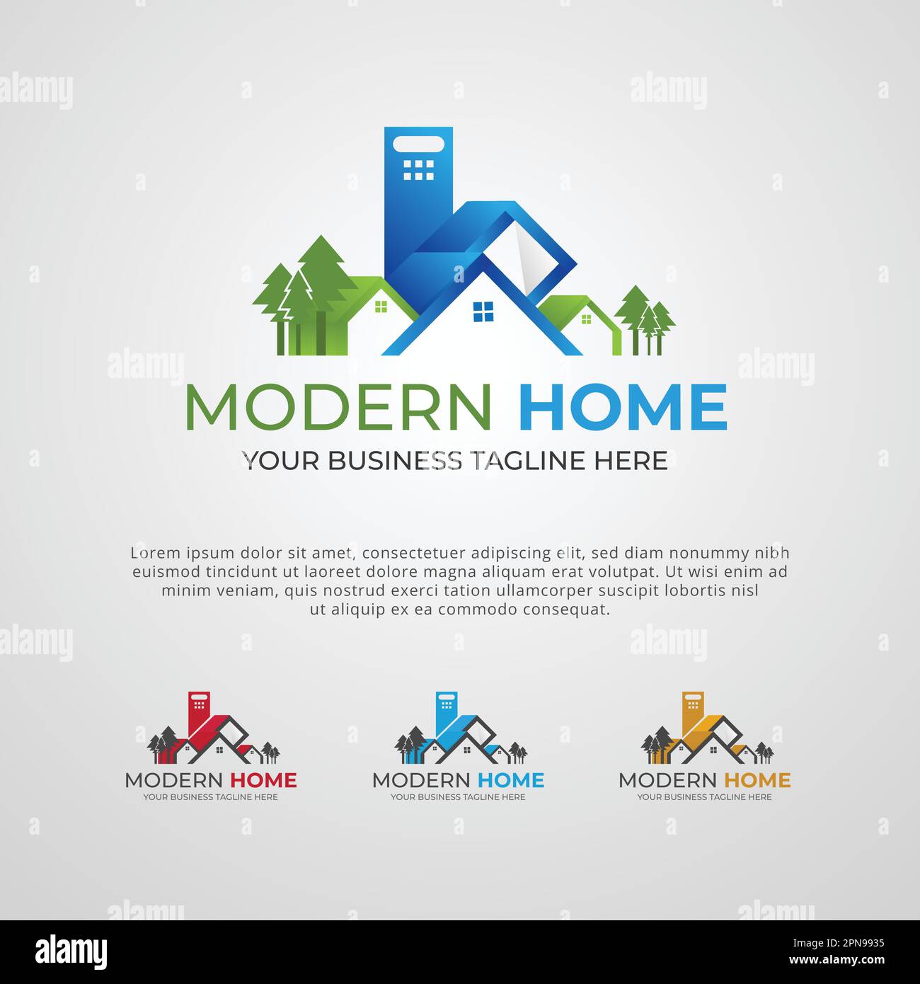 Modern Home Company Logo Design Template Stock Vector Image & Art - Alamy