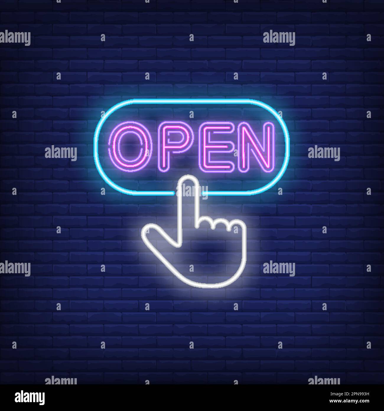Open neon sign Stock Vector Image & Art - Alamy