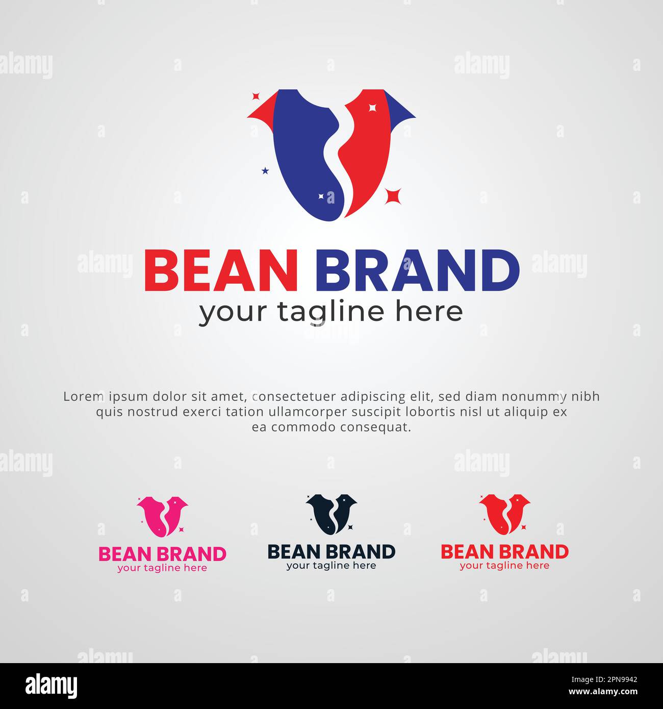 Bean Cloth Brand Company Logo Design Template Stock Vector Image & Art ...