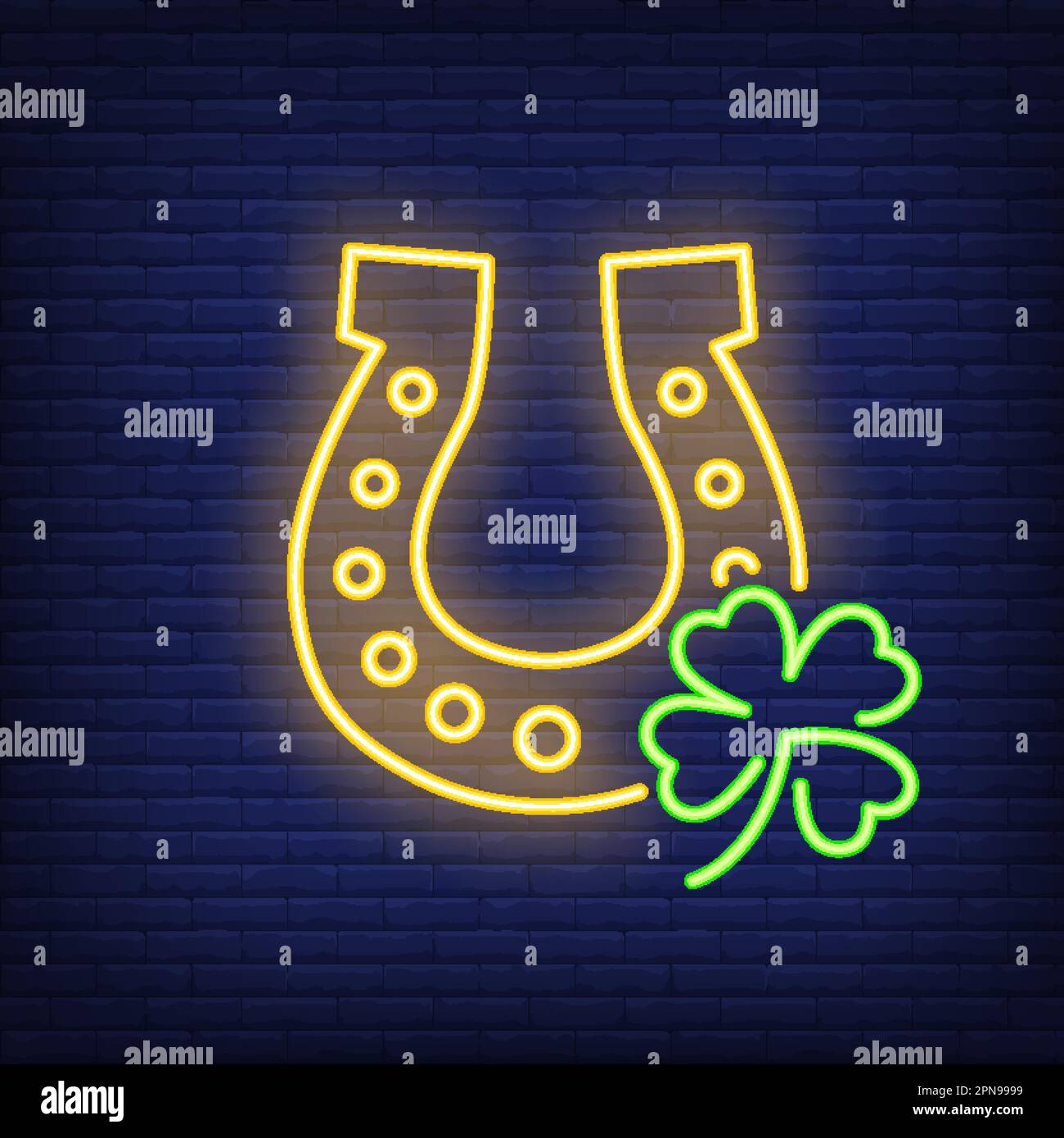 Neon horseshoe hi-res stock photography and images - Alamy