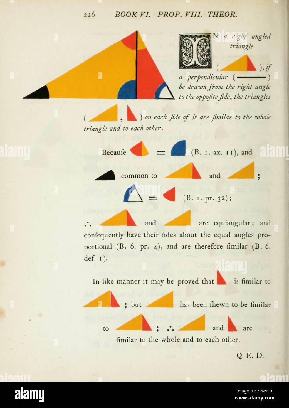 The first six books of the Elements of Euclid Stock Photo - Alamy