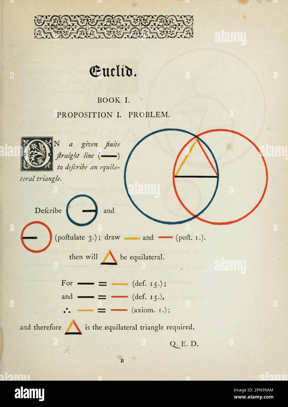 The first six books of the Elements of Euclid Stock Photo - Alamy