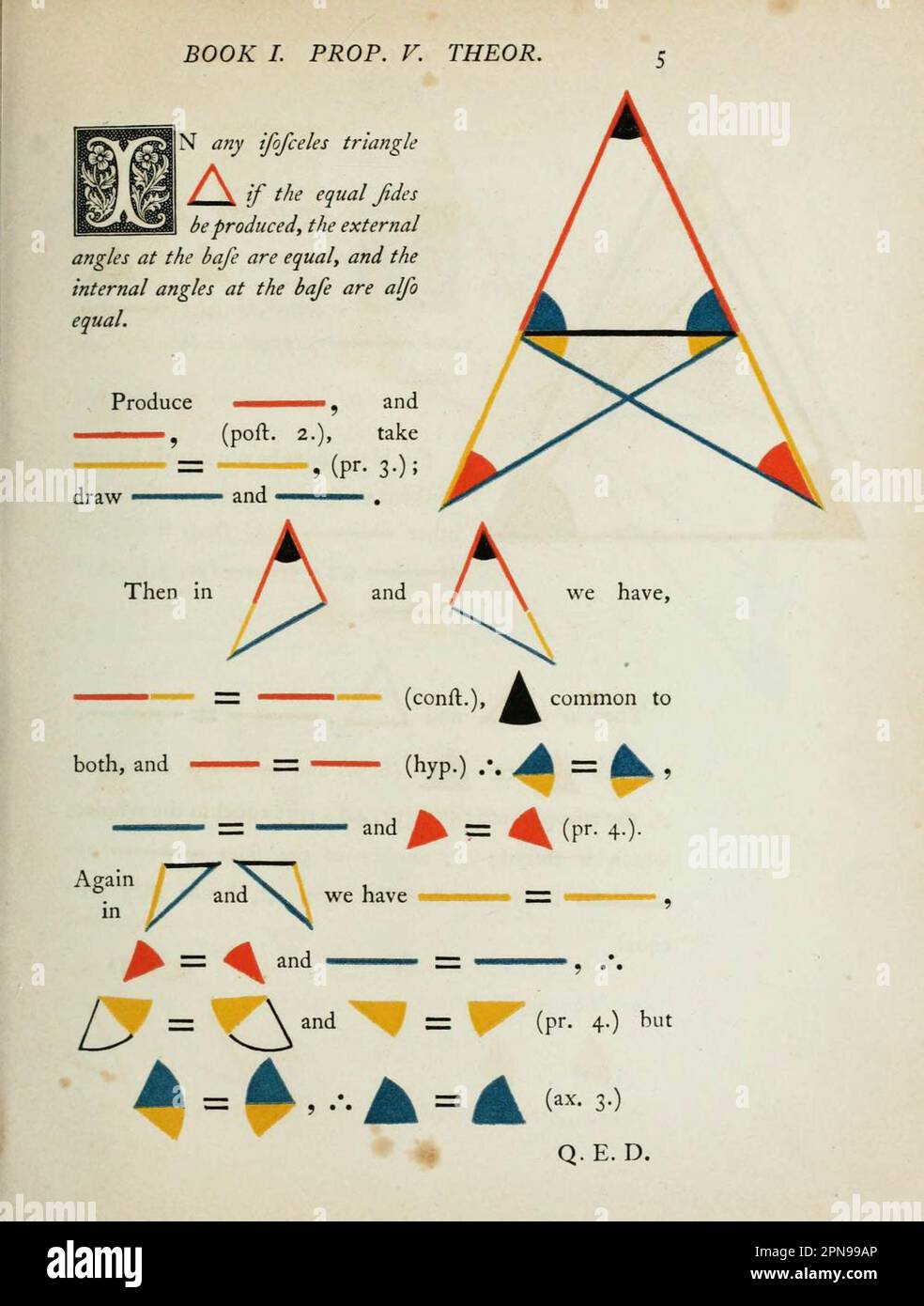 The first six books of the Elements of Euclid Stock Photo - Alamy