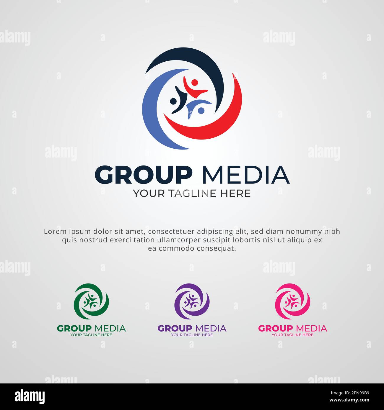 Group Media Brand or Company Logo Design Template Stock Vector Image ...