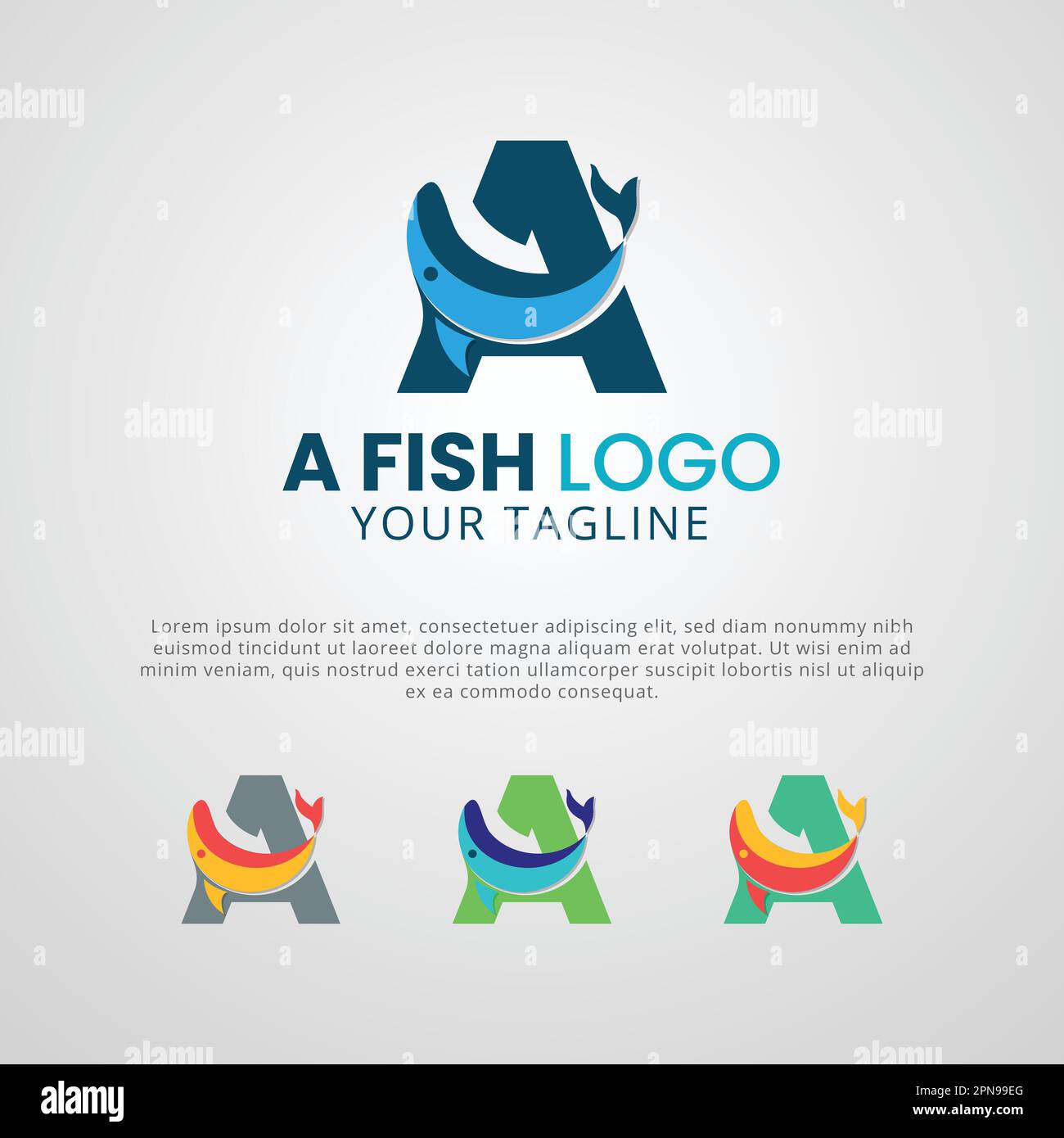 A letter fish logo design template Stock Vector Image & Art - Alamy