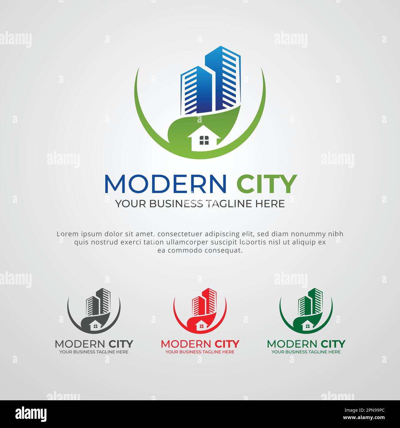 Modern City Home Company Logo Design Template Stock Vector Image & Art ...