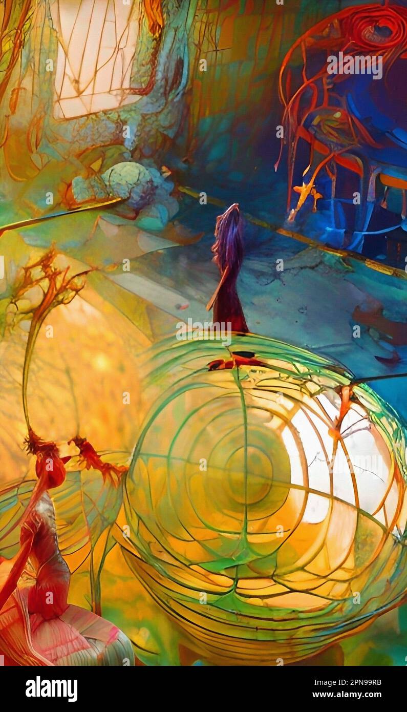 Vivid abstract with wierd forms. 3D rendering Stock Photo - Alamy