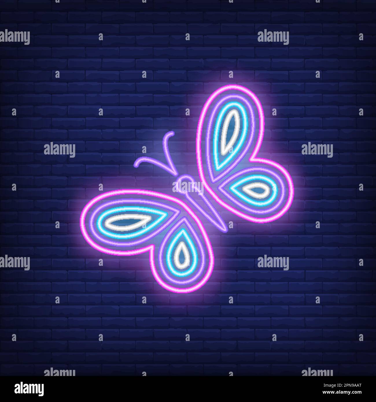 Bright butterfly neon sign Stock Vector Image & Art - Alamy
