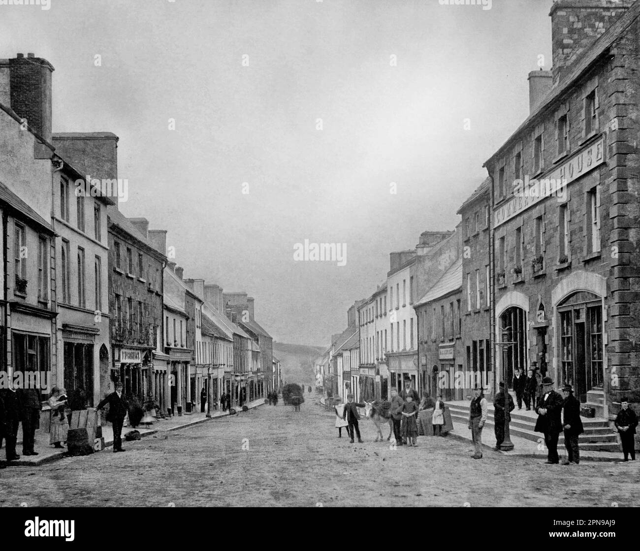 A late 19th century view of Main Street in Castlebar, the county town ...