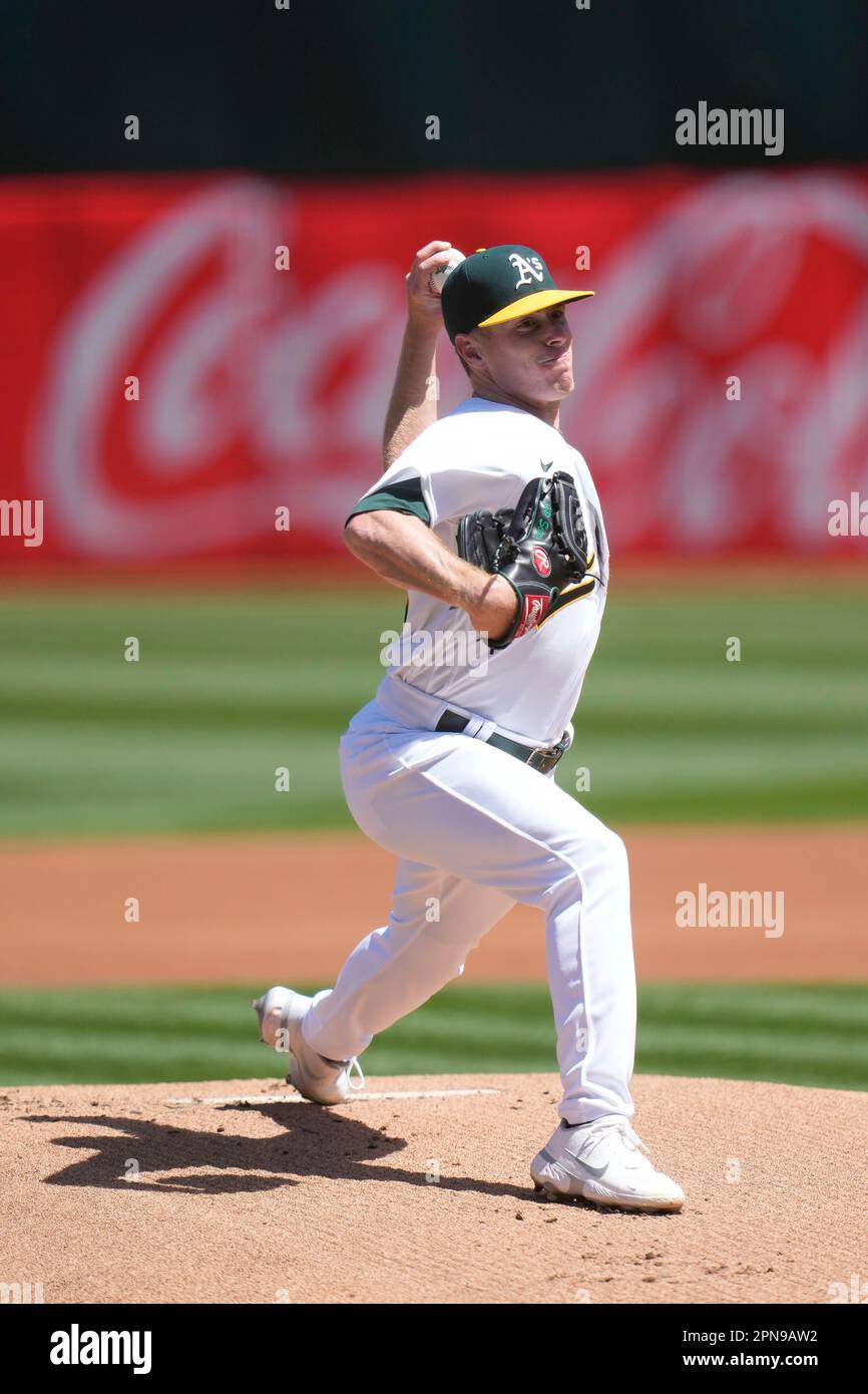 Oakland Athletics pitcher JP Sears during a baseball game against the ...