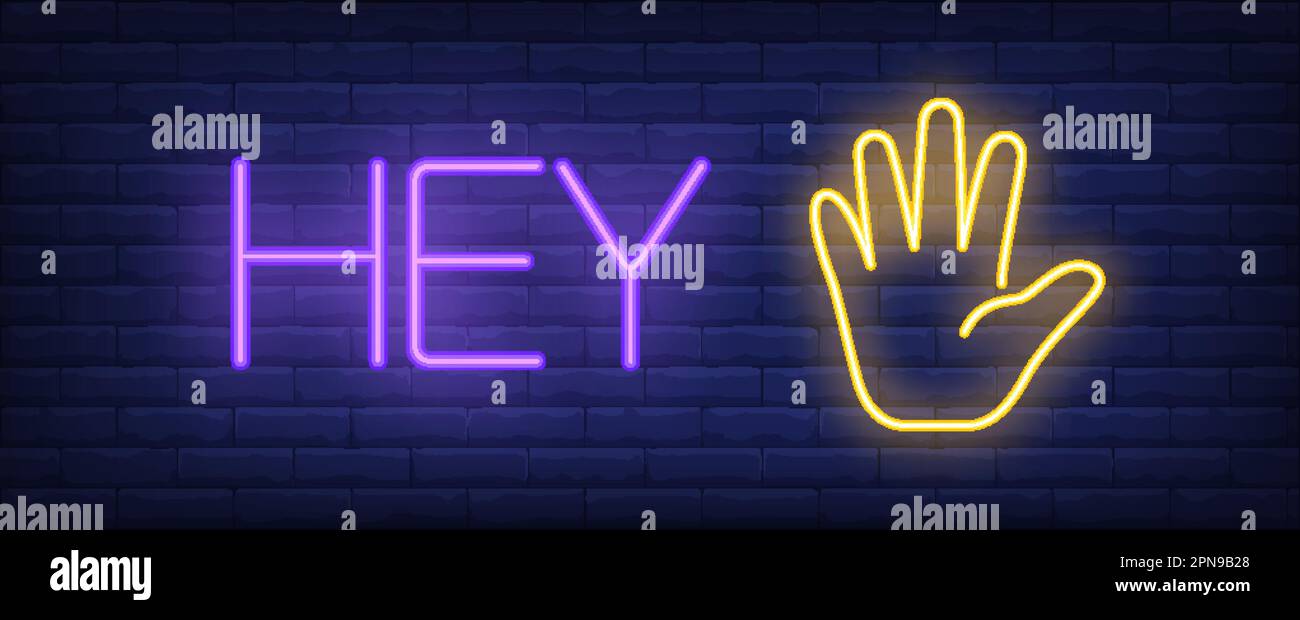 Hey logo design hi-res stock photography and images - Alamy