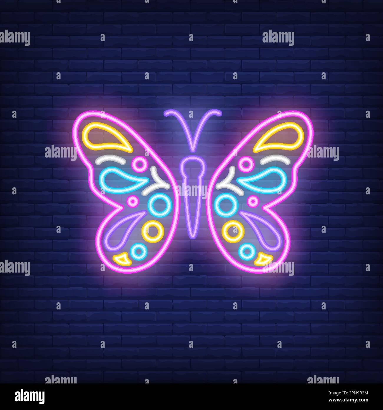 Illuminated butterfly Stock Vector Images - Alamy