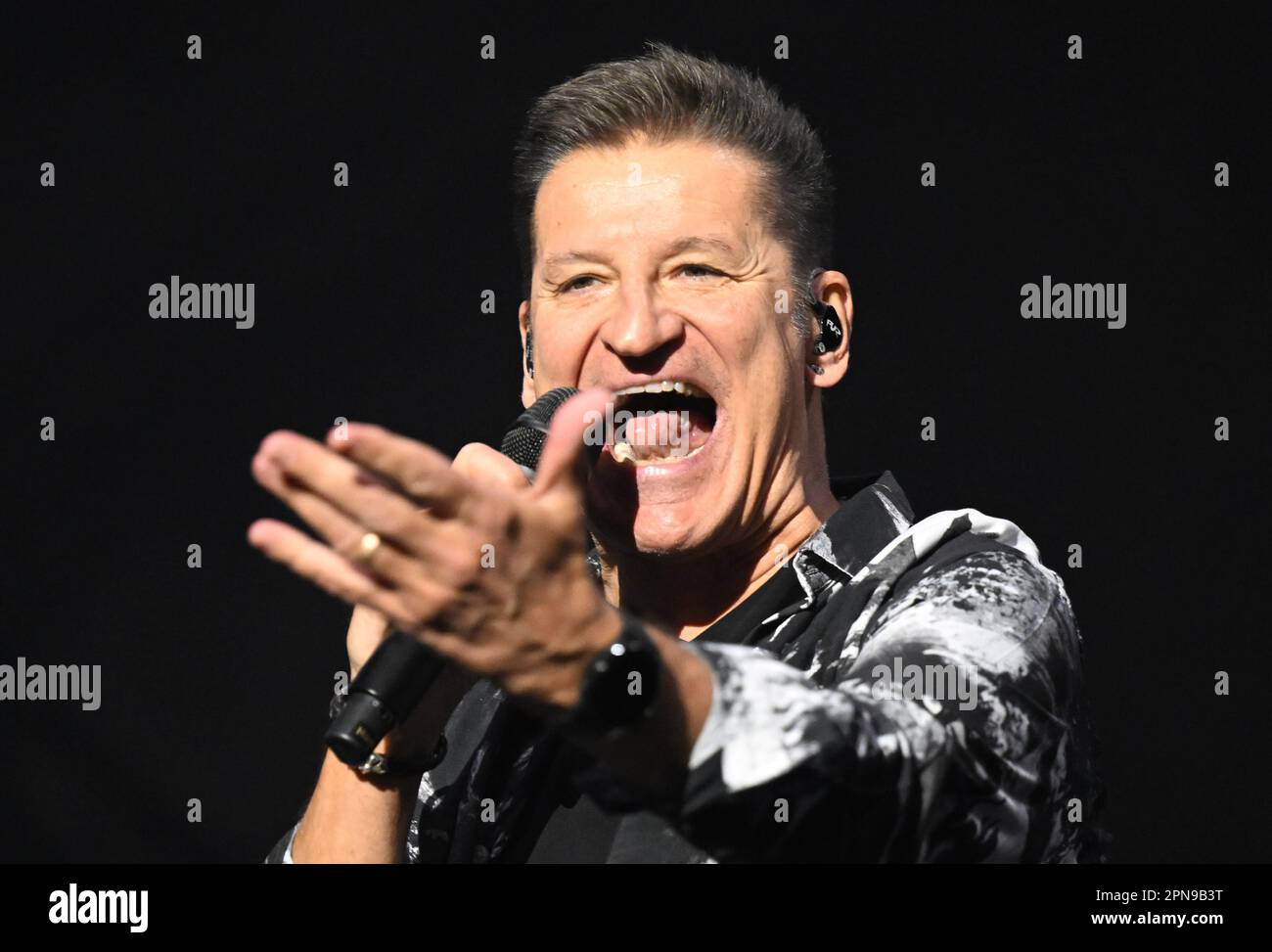 Ludwigsburg, Germany. 17th Apr, 2023. Hartmut Engler, the singer of the ...