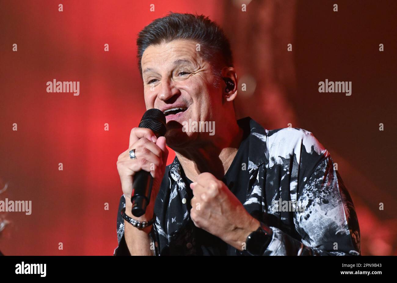 Ludwigsburg, Germany. 17th Apr, 2023. Hartmut Engler, the singer of the ...