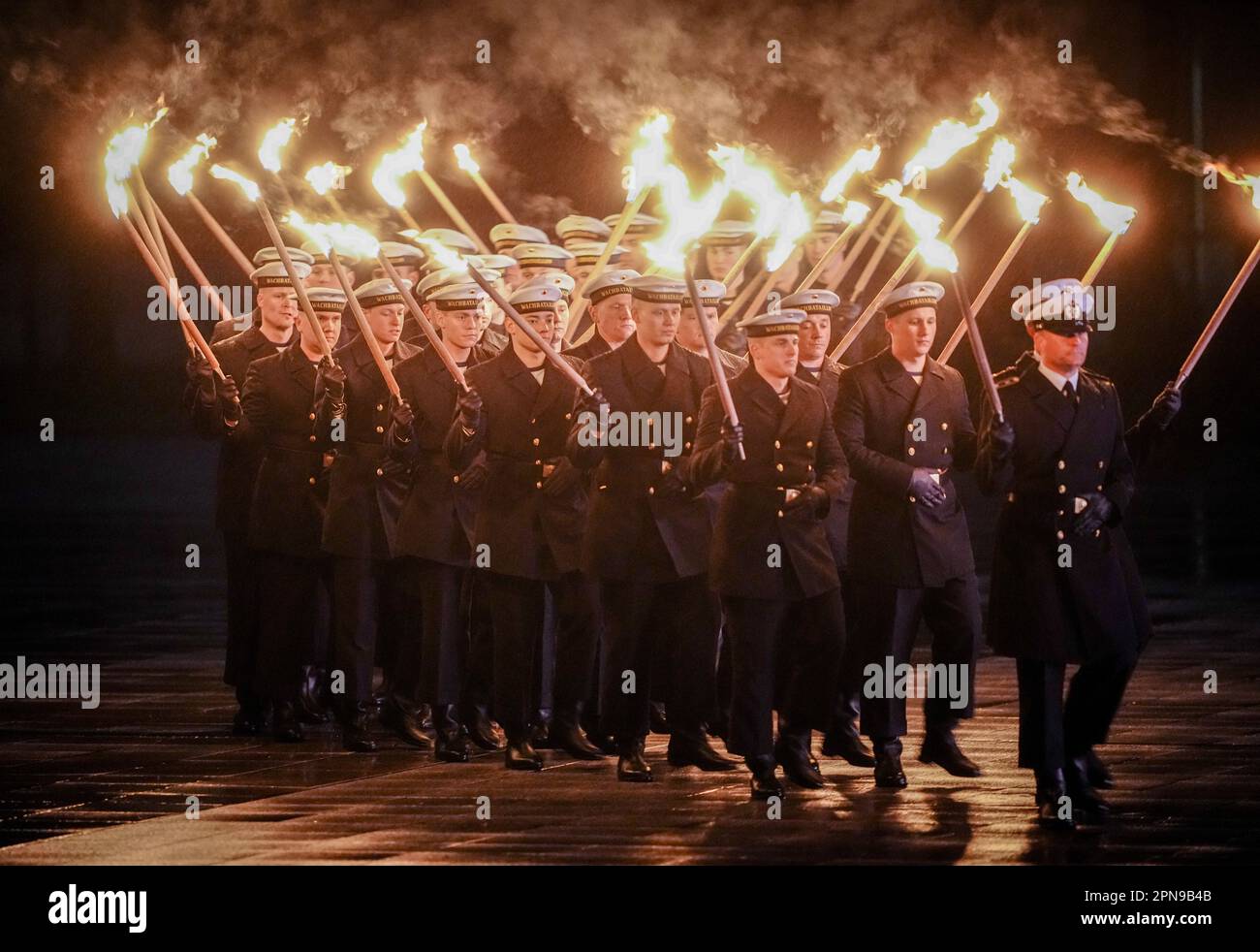 Berlin, Germany. 17th Apr, 2023. Soldiers of the Guard Battalion take ...