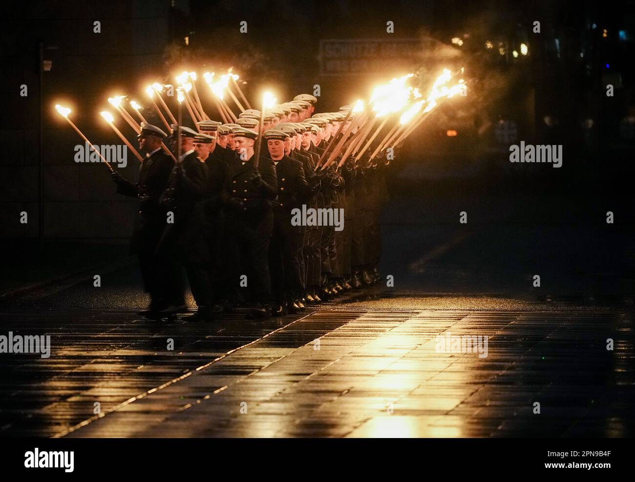 Berlin, Germany. 17th Apr, 2023. Soldiers of the Guard Battalion take ...