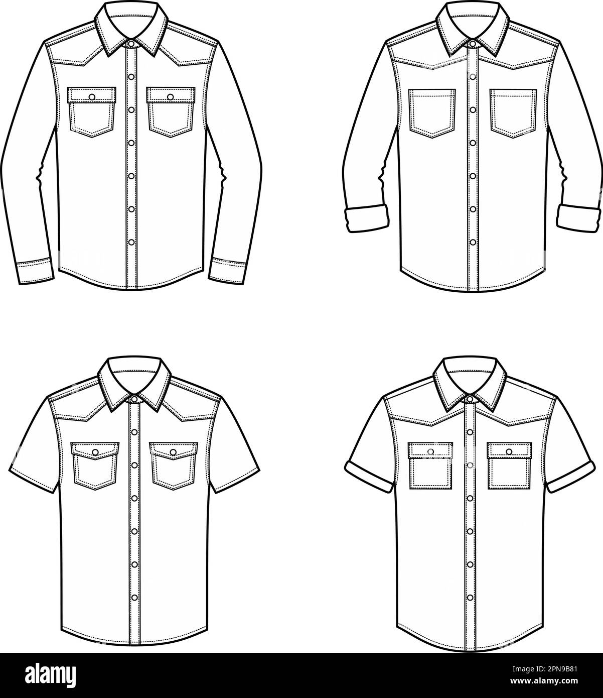 Shirt cad detail Stock Vector Images - Alamy
