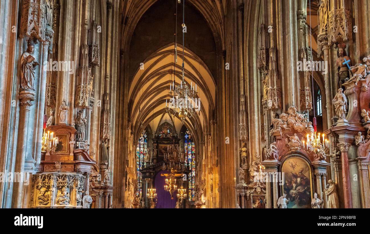 Stephansdom inside hi-res stock photography and images - Alamy