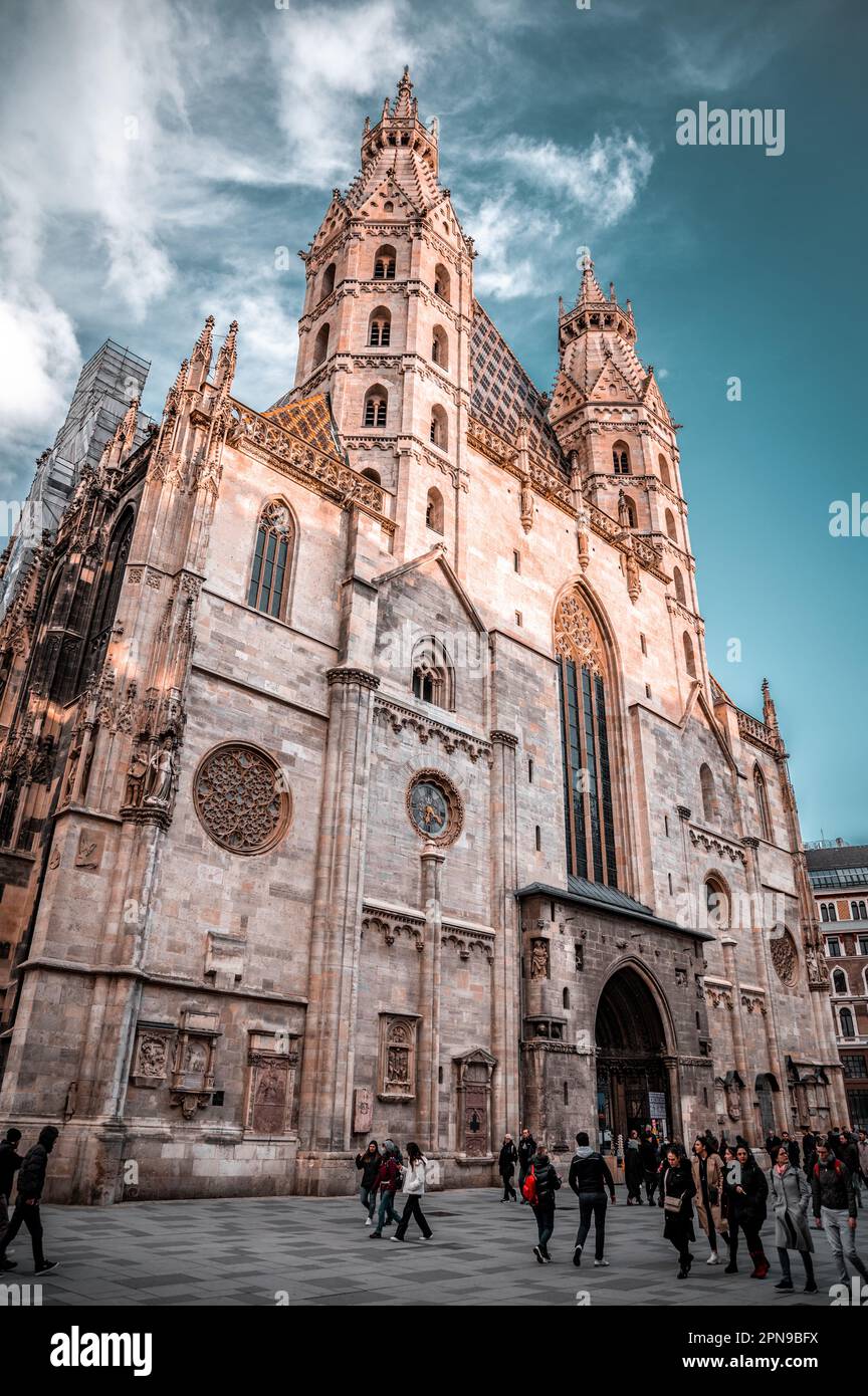 St. Stephen's Cathedral or Stephansdom in Vienna Austria Stock Photo ...
