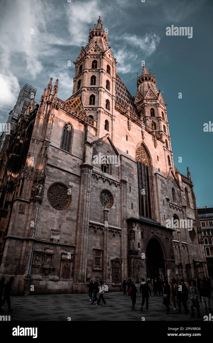 facade of St. Stephen's Cathedral or Stephansdom) in Vienna Austria ...