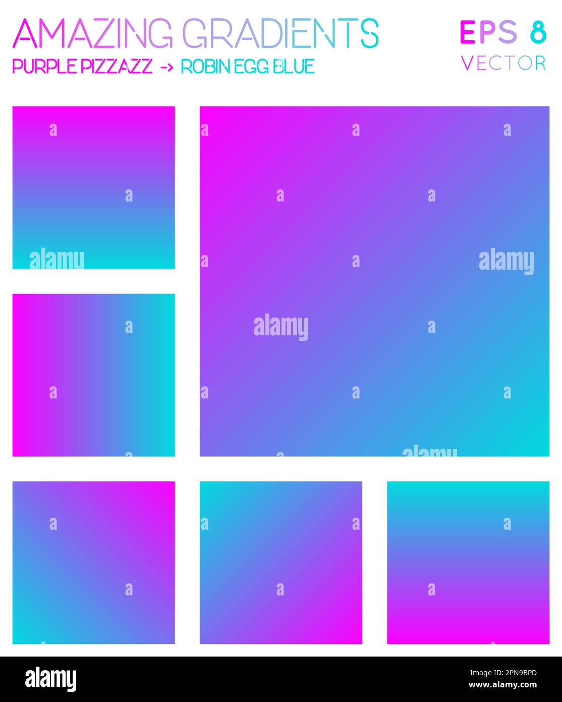 Colorful gradients in hot magenta, robin egg blue color tones ...