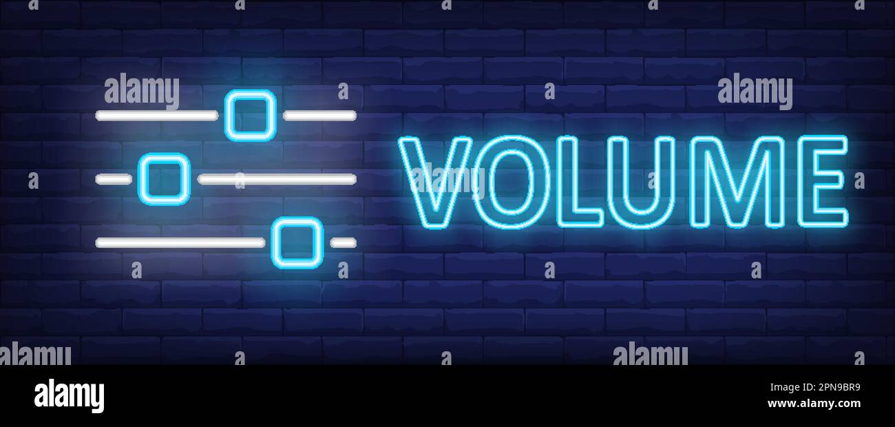 Volume neon text with equalizer Stock Vector Image & Art - Alamy