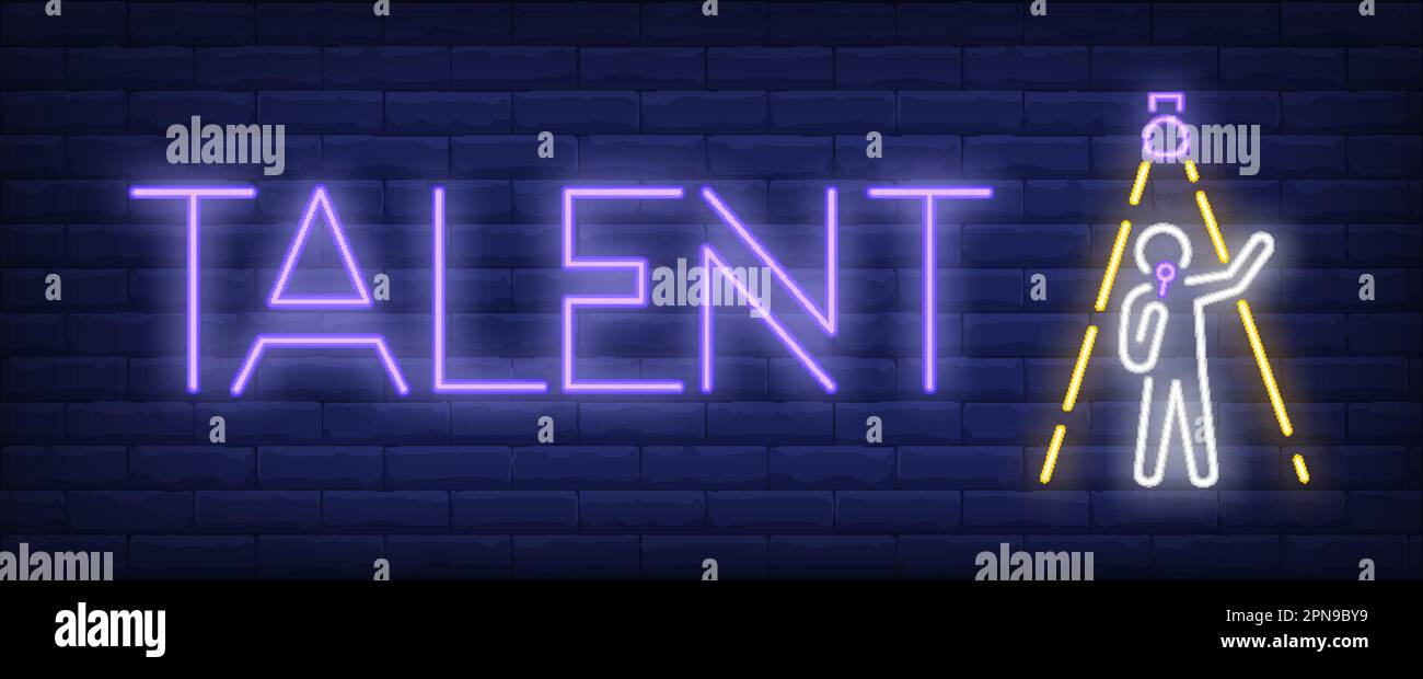 Talent neon sign Stock Vector Image & Art - Alamy