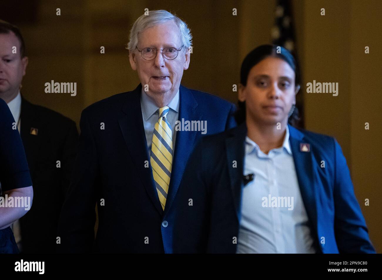 Washington, USA. 17th Apr, 2023. Senator Mitch McConnell (R-KY), the ...