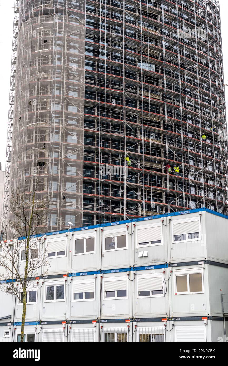 Large construction site, construction of a high-rise residential ...