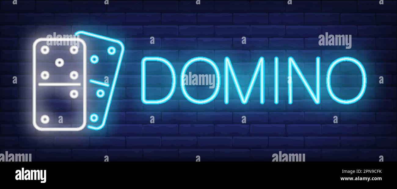 Domino neon sign Stock Vector Image & Art - Alamy