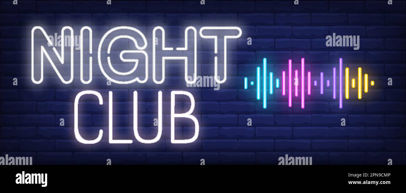 Neon dance club sign Stock Vector Images - Alamy