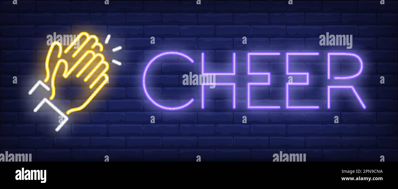 Cheer neon sign Stock Vector Image & Art - Alamy