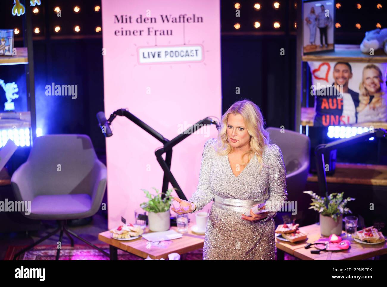 Hamburg, Germany. 17th Apr, 2023. Presenter Barbara Schöneberger is on ...