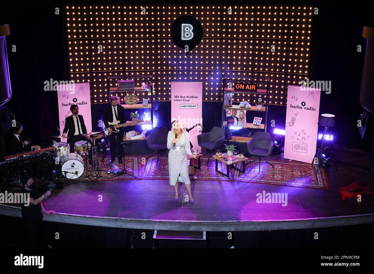 Hamburg, Germany. 17th Apr, 2023. Presenter Barbara Schöneberger is on ...